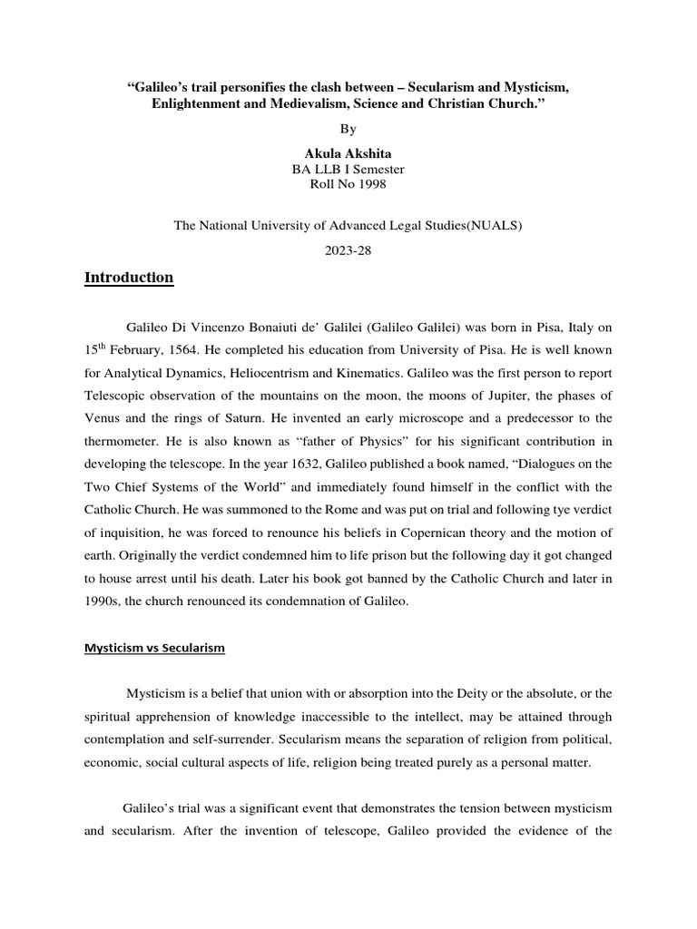 Galileo's Trial | PDF | Galileo Galilei | Heliocentrism