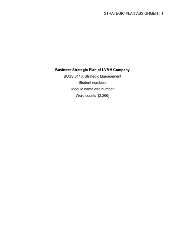 Business Strategic Plan of LVMH Company - Edited | PDF | Customer ...