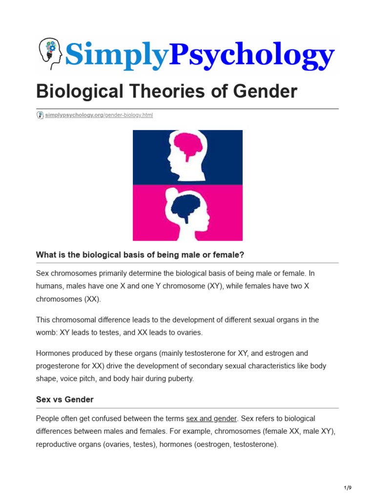 Biological Theories of Gender | PDF | Gender | Gender Studies Biological Theories of Gender | PDF | Gender | Gender Studies