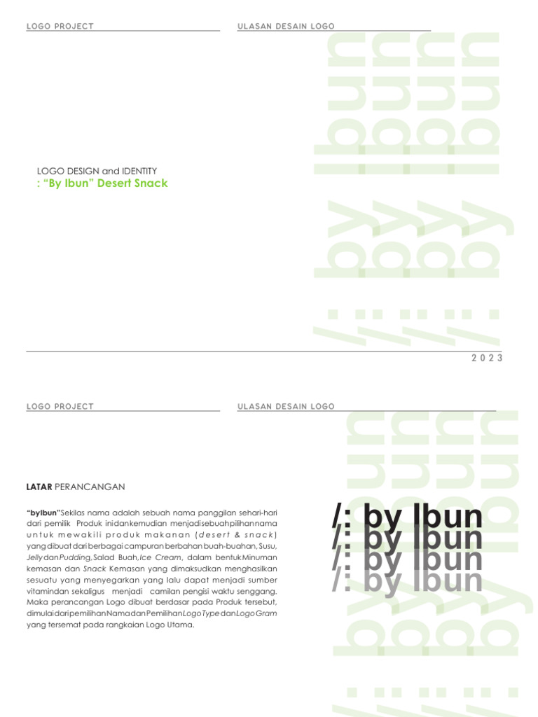 Desain Logo "By Ibun" Snack 2023 | PDF
