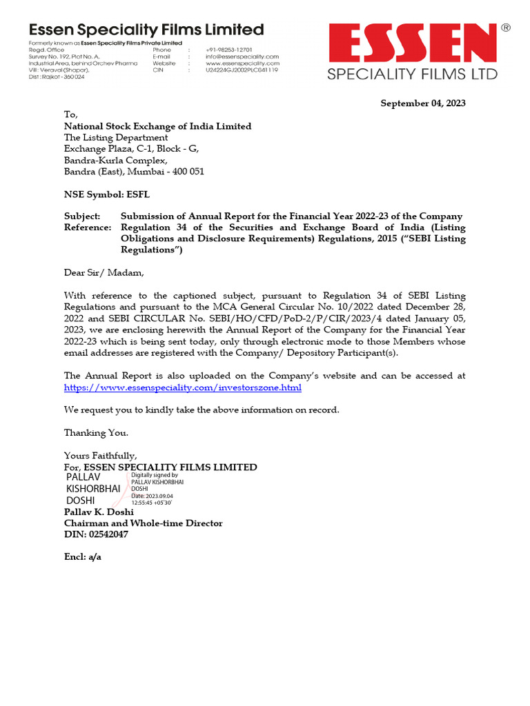 Sme Ar 23352 Esfl 2022 2023 04092023130843 | PDF | Audit | Stocks