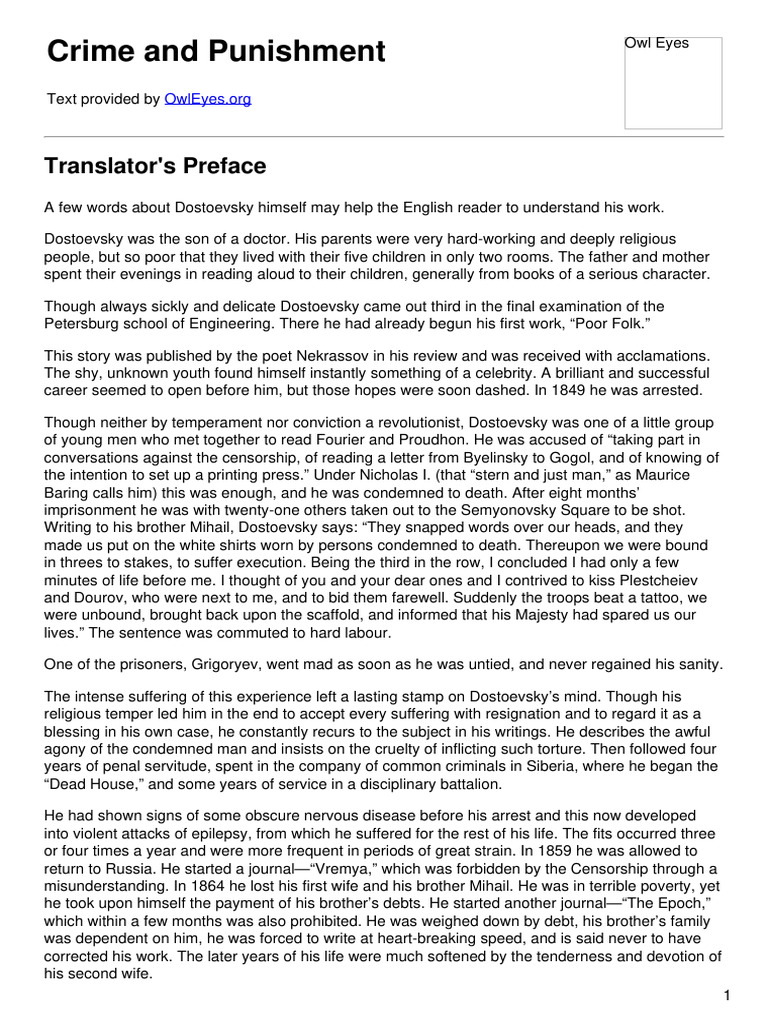 Oe Crime and Punishment Text | PDF | Crime And Punishment