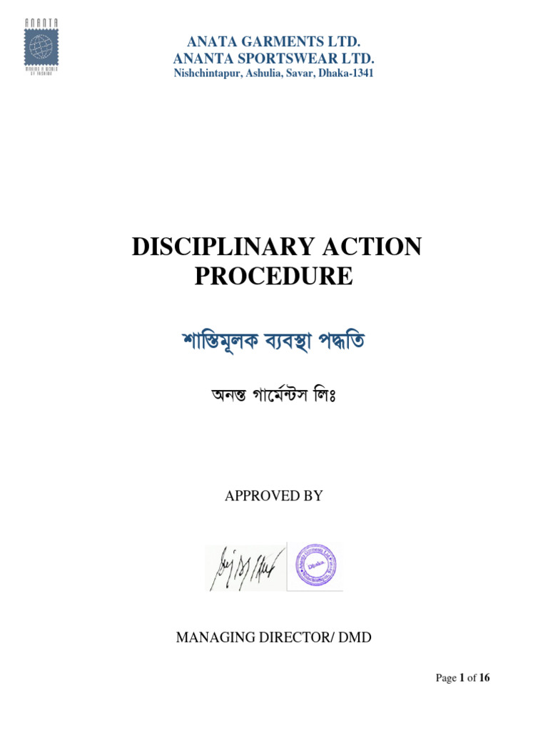 Disciplinary - Action - Procedure | PDF