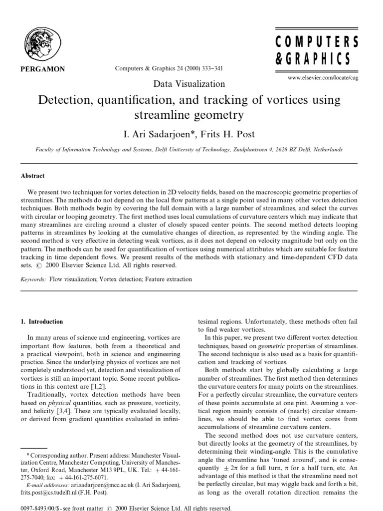 Ari Sadarjoen - 2000 - Detection, Quantification, and Tracking of Vortices Using Streamline ...