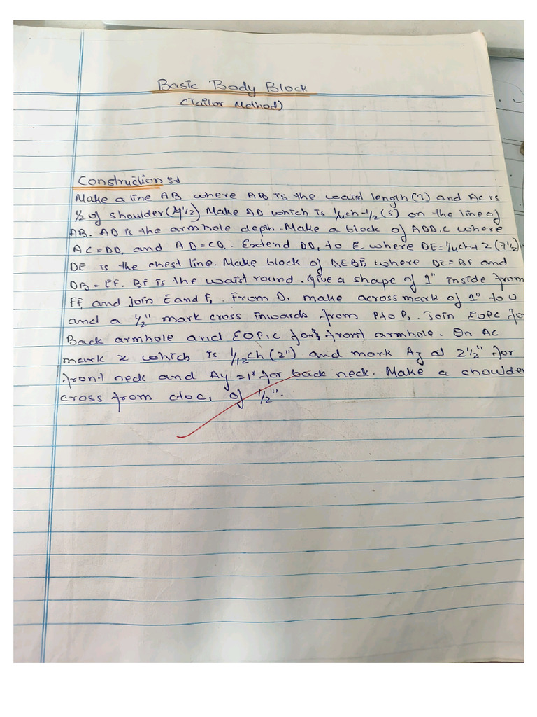 Basic Pattern Drafting 3 | PDF