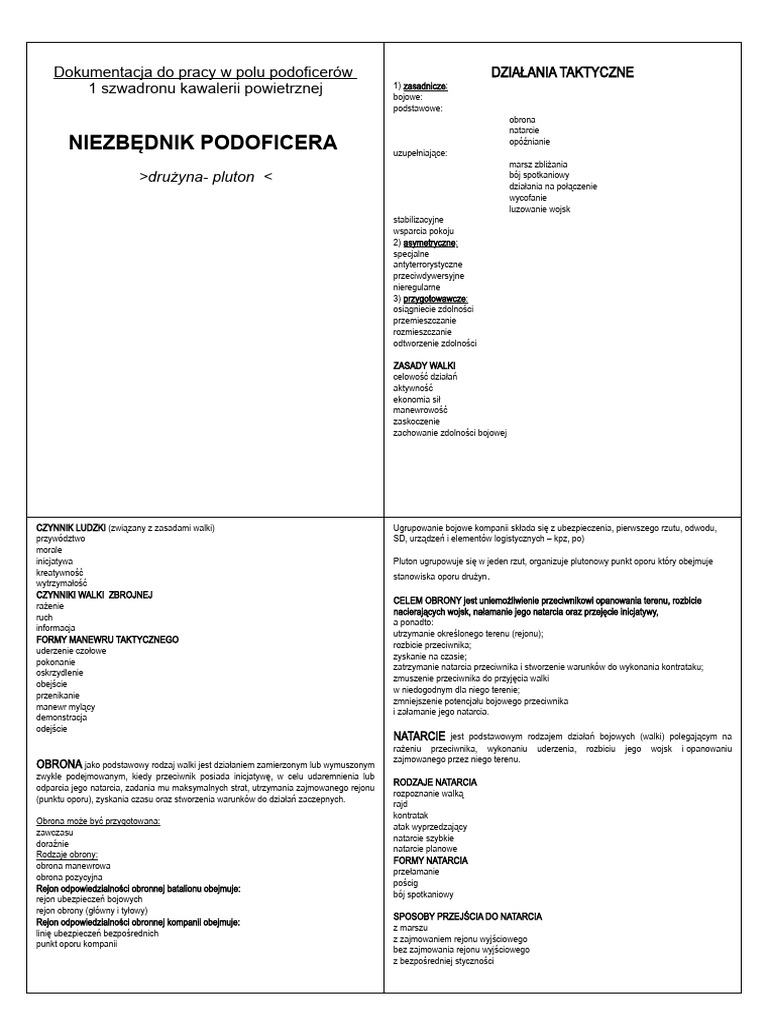 Niezbä Dnik Podoficera | PDF