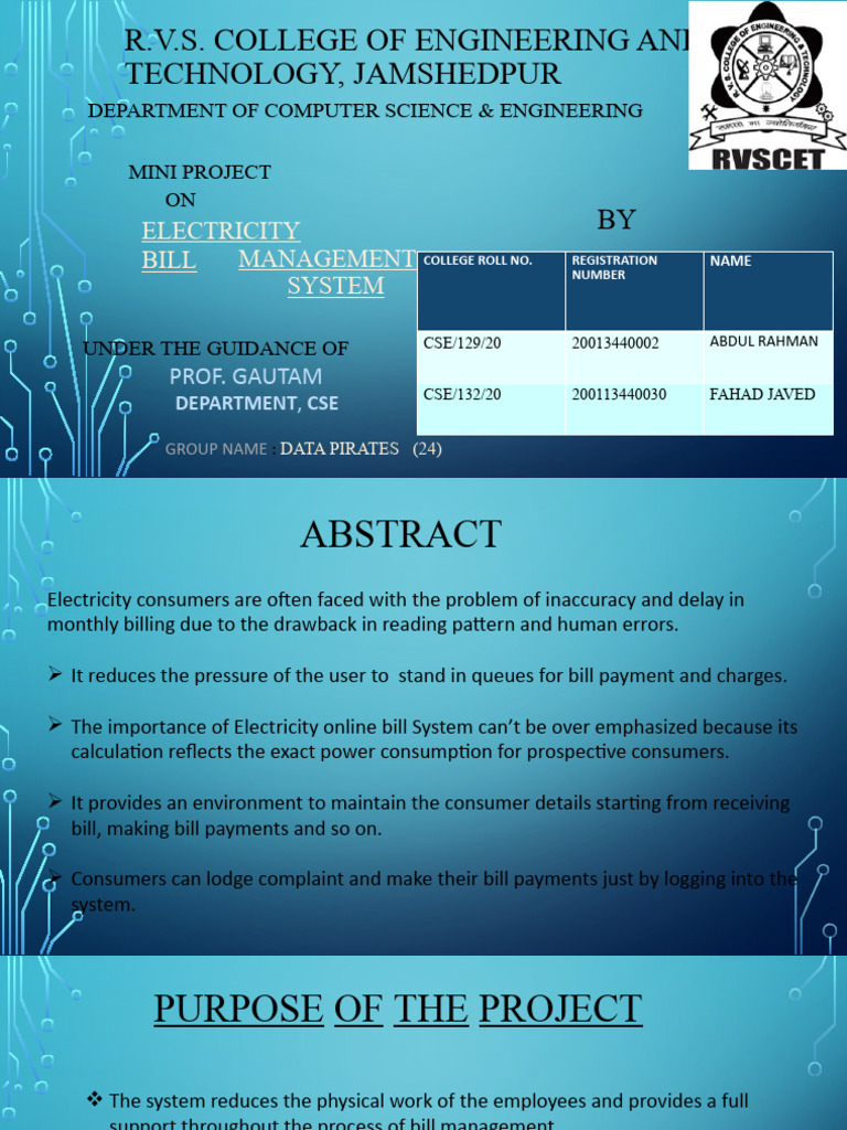 Elec. Bill Mangmnt. | PDF | Databases | Computing