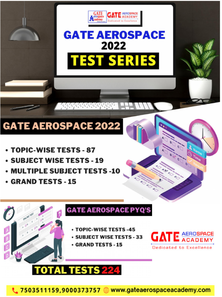 GATE Aerospace Academy Test Packages | PDF | Aerodynamics | Fluid Dynamics