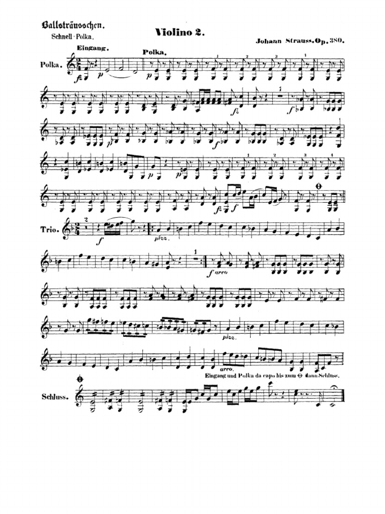 IMSLP819225-PMLP574902-Strauss_Jr._Ballstr+ñusschen,_Op.380_-_Violins_II | PDF