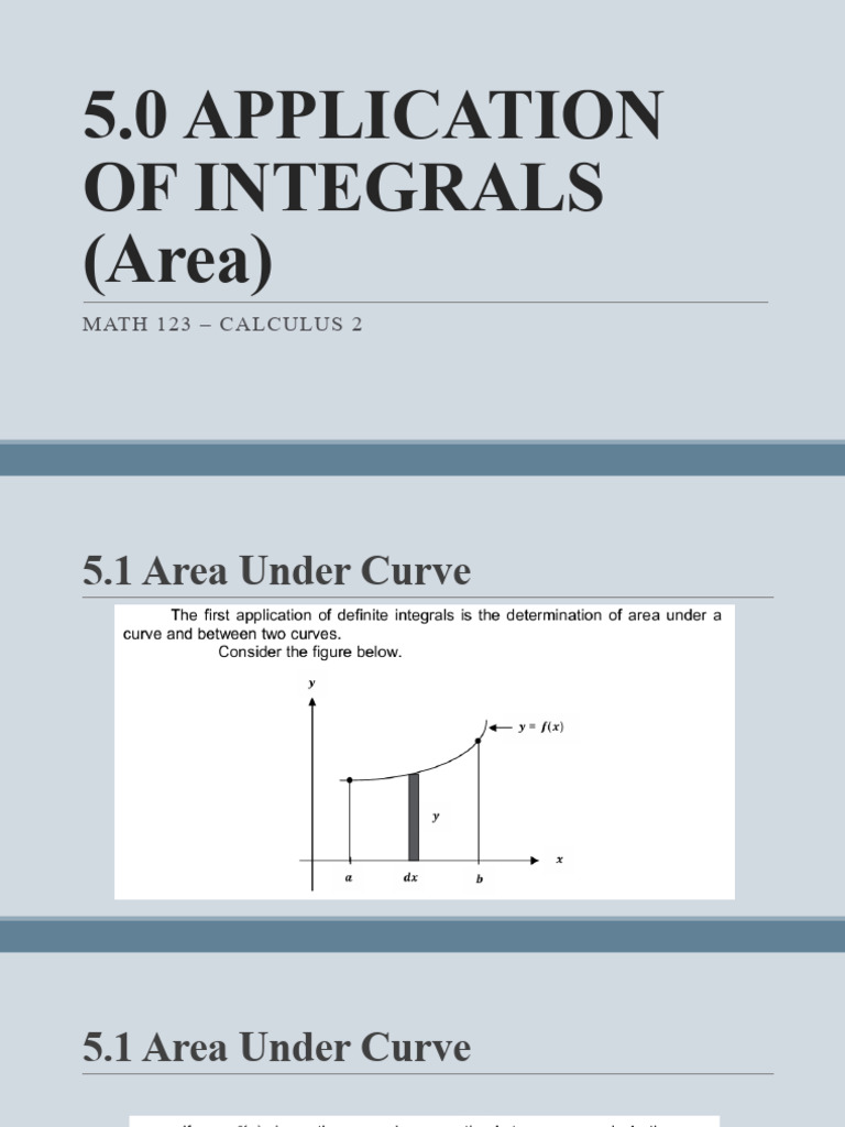 Calculus 2: Area & Volume Integrals | PDF