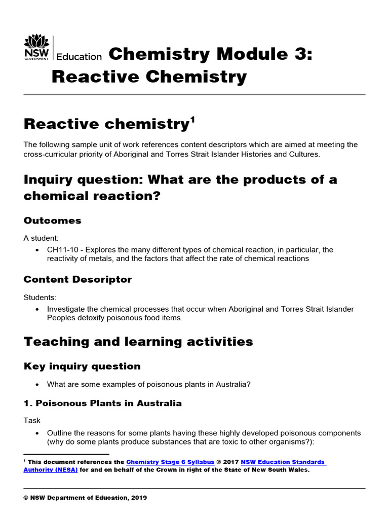 Chemistry Module 3 IQ1 | PDF | Chemical Substances | Decomposition