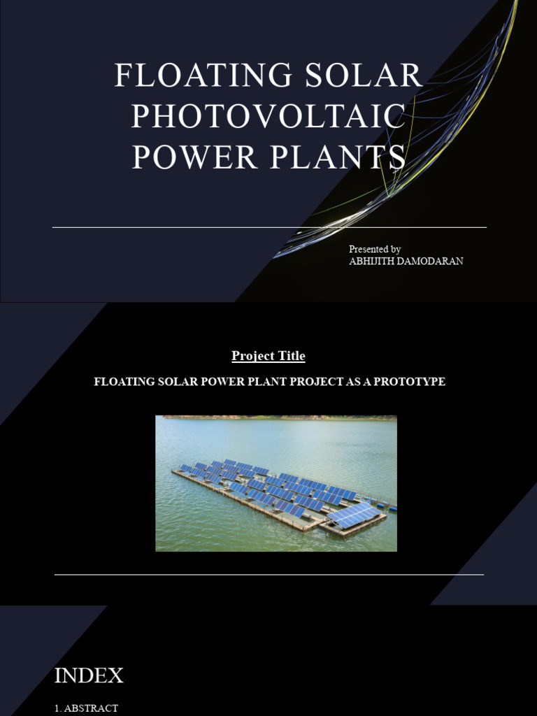 Floating Solar Power Plant Overview | PDF | Photovoltaics | Solar Power