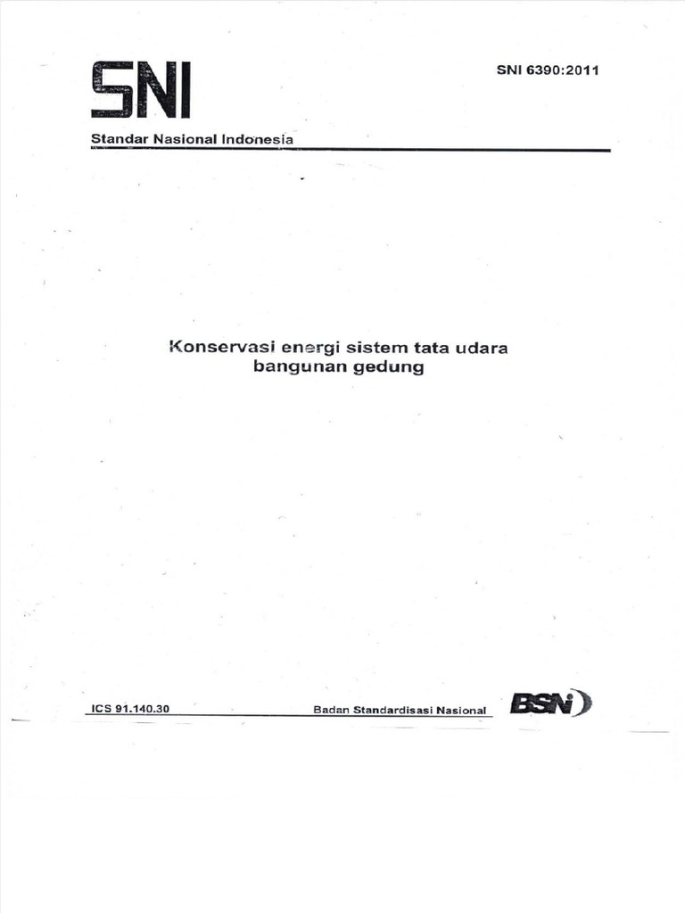 Dsni 03 6390 2011 Konservasi Energi Sistem Tata Udara Pada Bangunan ...