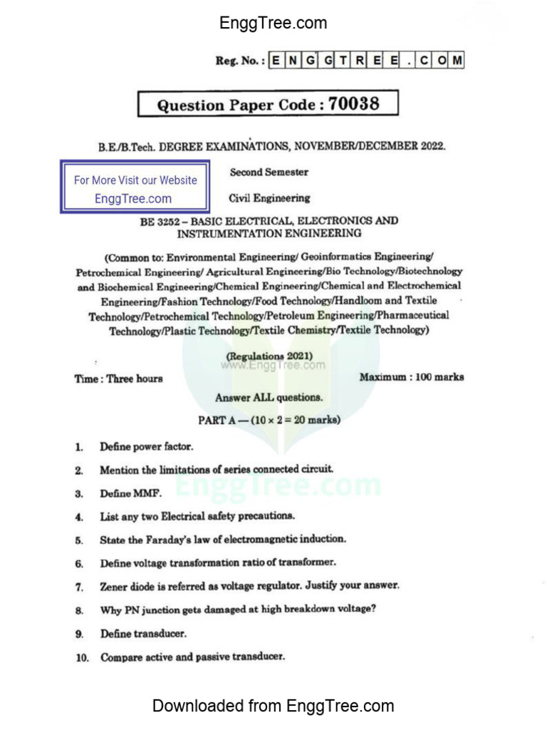 BE3252 Nov-Dec-2022-Question-Paper-Download | PDF | Games & Activities ...