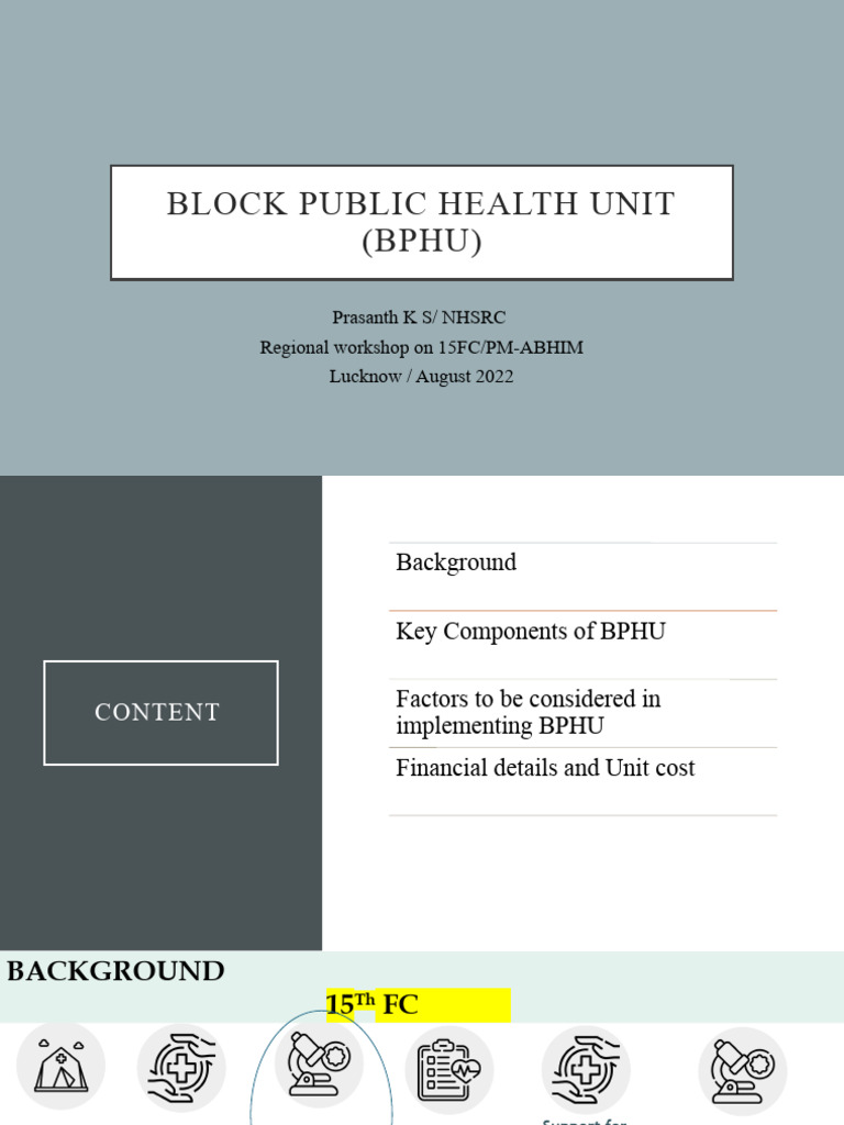 Overview of Block Public Health Units | PDF | Public Health | Medical ...