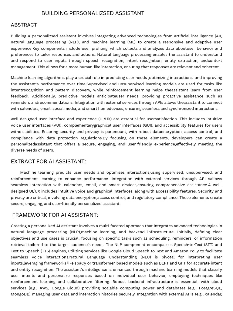 Phase 3 Building Personalised | PDF | Artificial Intelligence ...