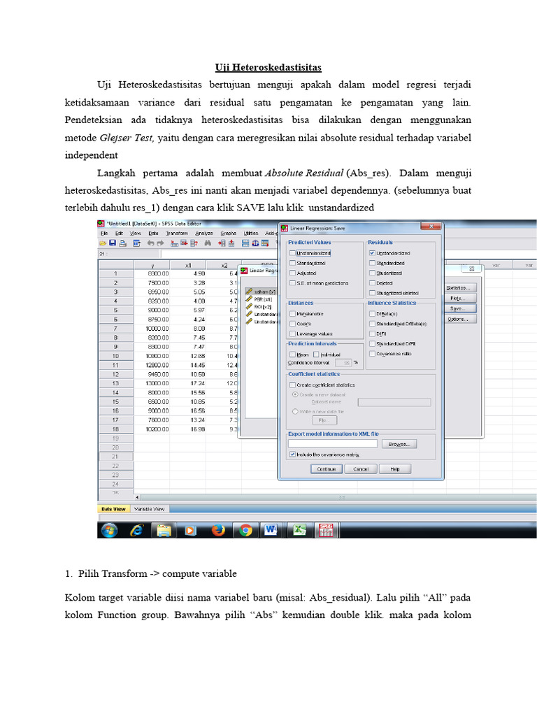 Uji Heteroskedastisitas DG SPSS | PDF