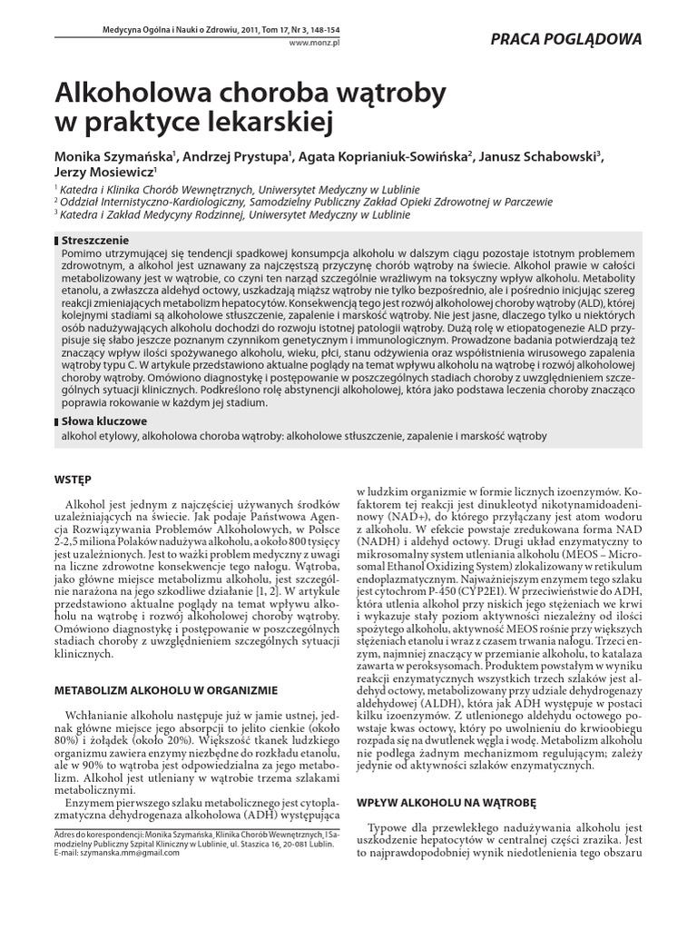 Alkoholowa Choroba Watroby2 | PDF