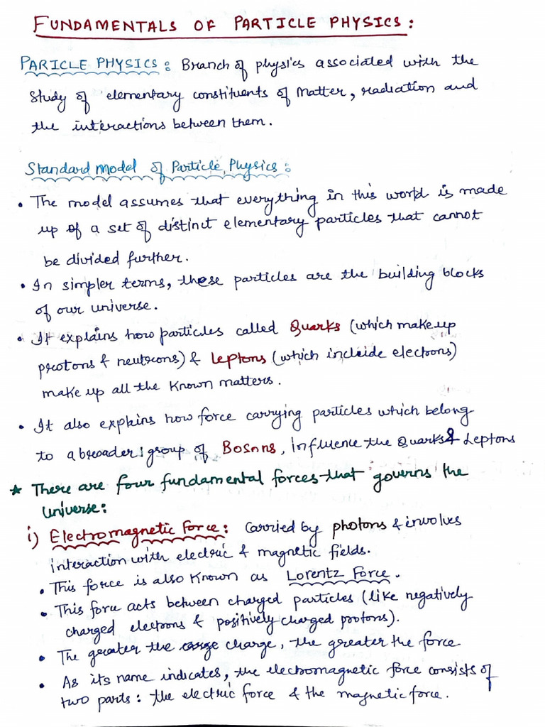 Fundamentals of Particle Physics | PDF