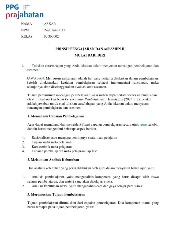 Mulai Dari Diri Askar | PDF