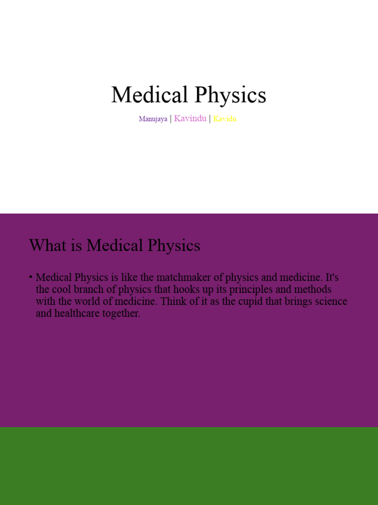 Medical Physics Ppt | PDF