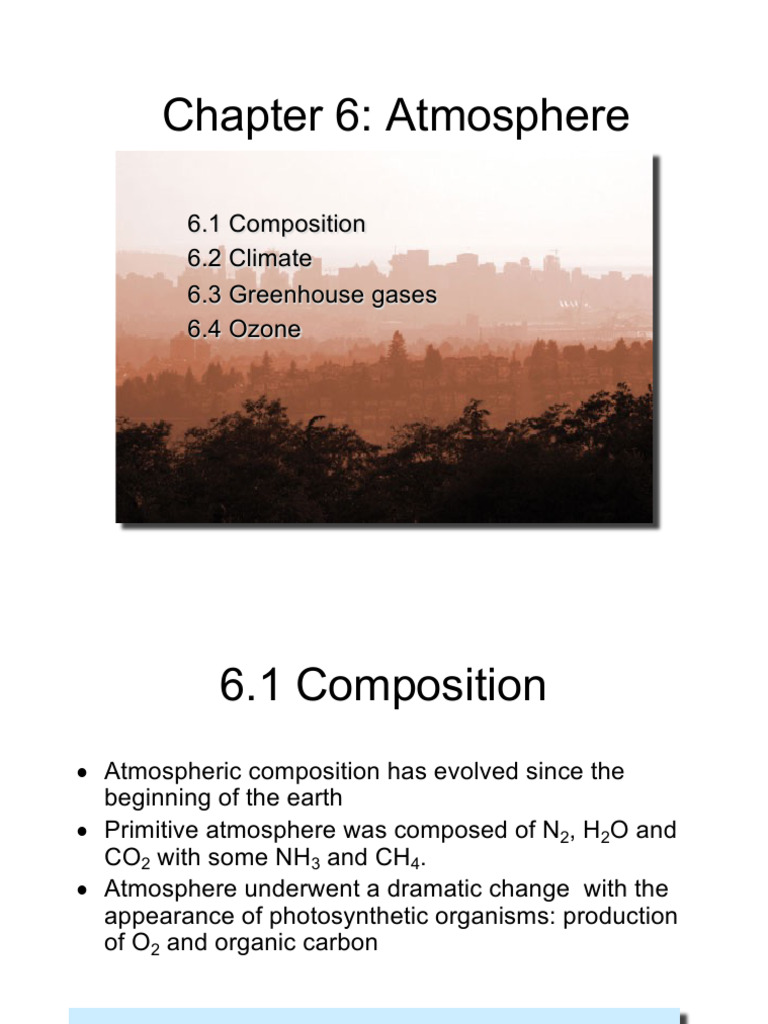 Chapter06_2024 | PDF | Ozone Depletion | Chlorofluorocarbon