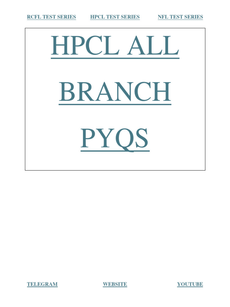 HPCL All Branch Pyqs | PDF