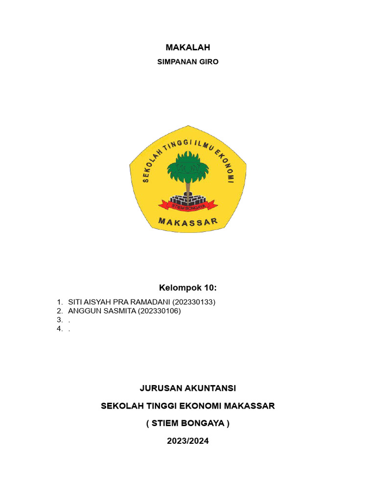 Simpanan Giro: Panduan Akuntansi | PDF | Bisnis