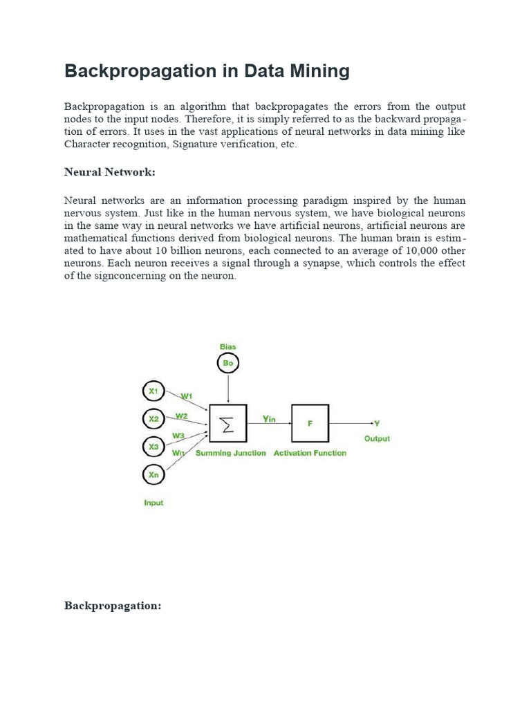 Backpropagation | PDF | Artificial Neural Network | Statistical Classification
