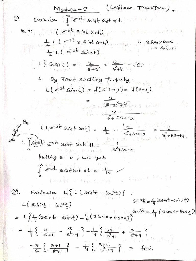 Laplace Transform | PDF