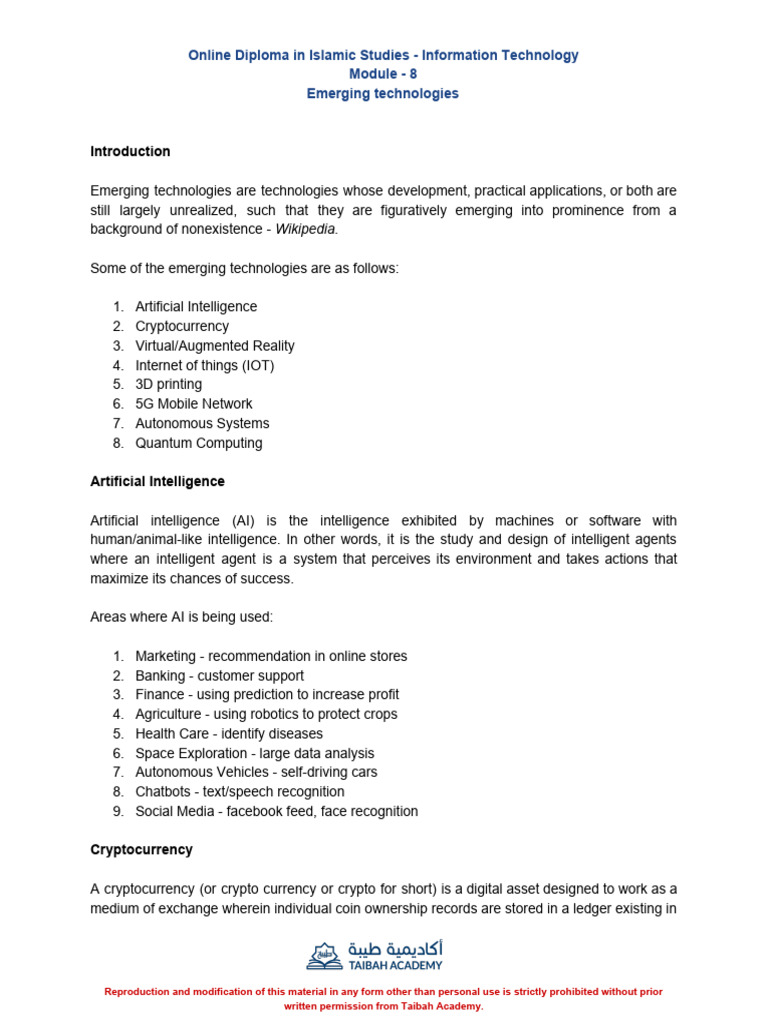 IT Module - 8_ Note | PDF | Internet Of Things | Virtual Reality