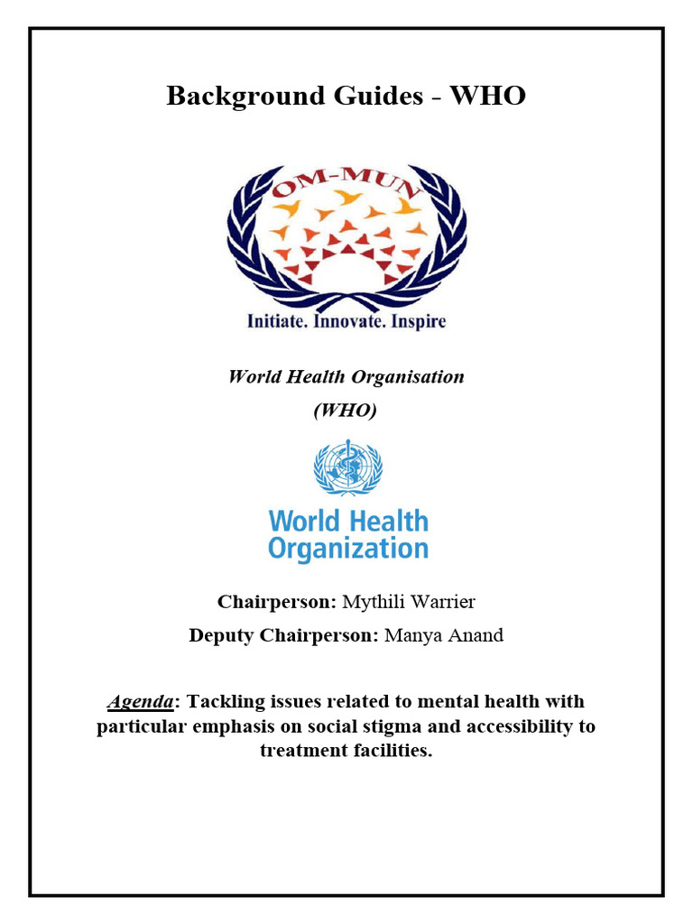 WHO Background guide | PDF | Mental Health | Social Psychology