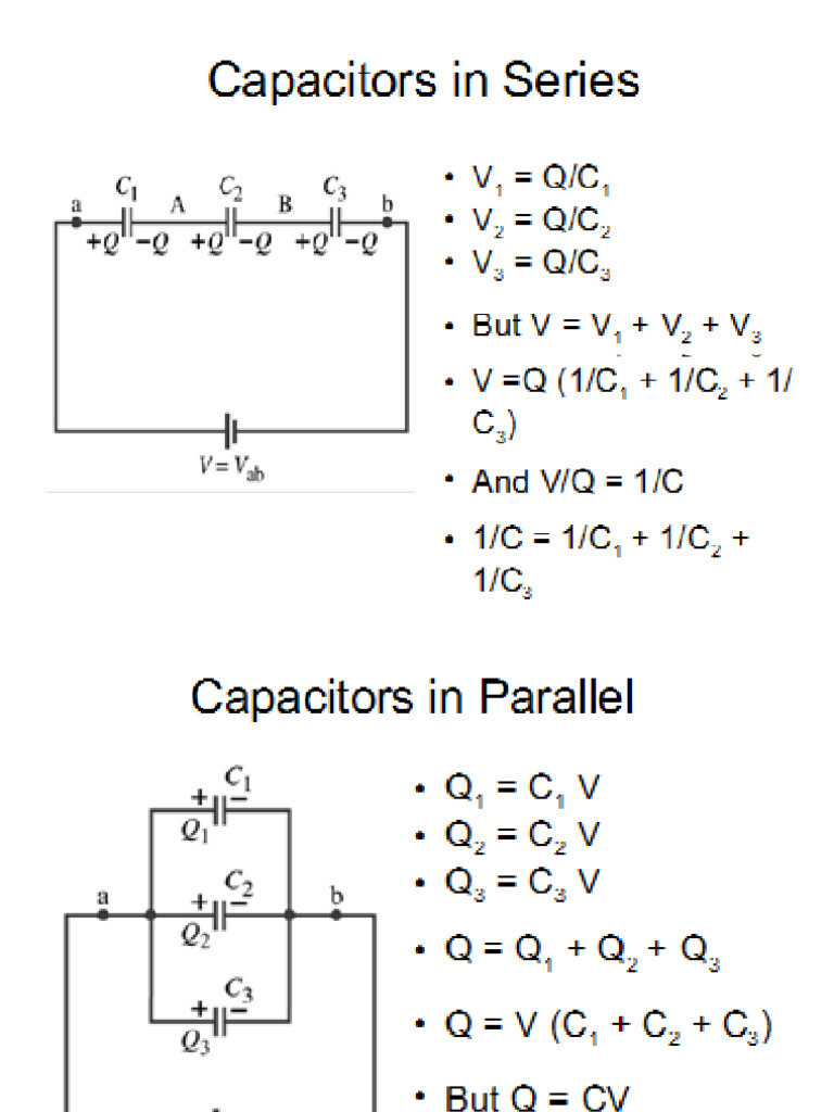 Chap13-Capacitors in Series¶llel | PDF | Electrical Circuits ...