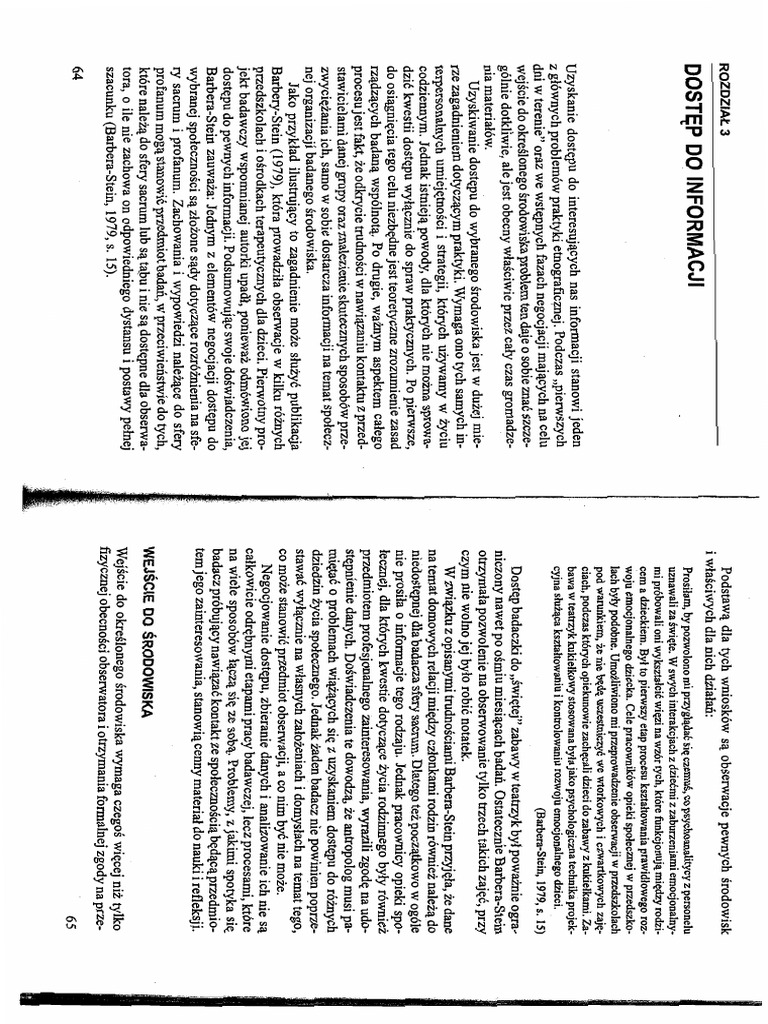 hammersley, atkinson - metody badań terenowych | PDF