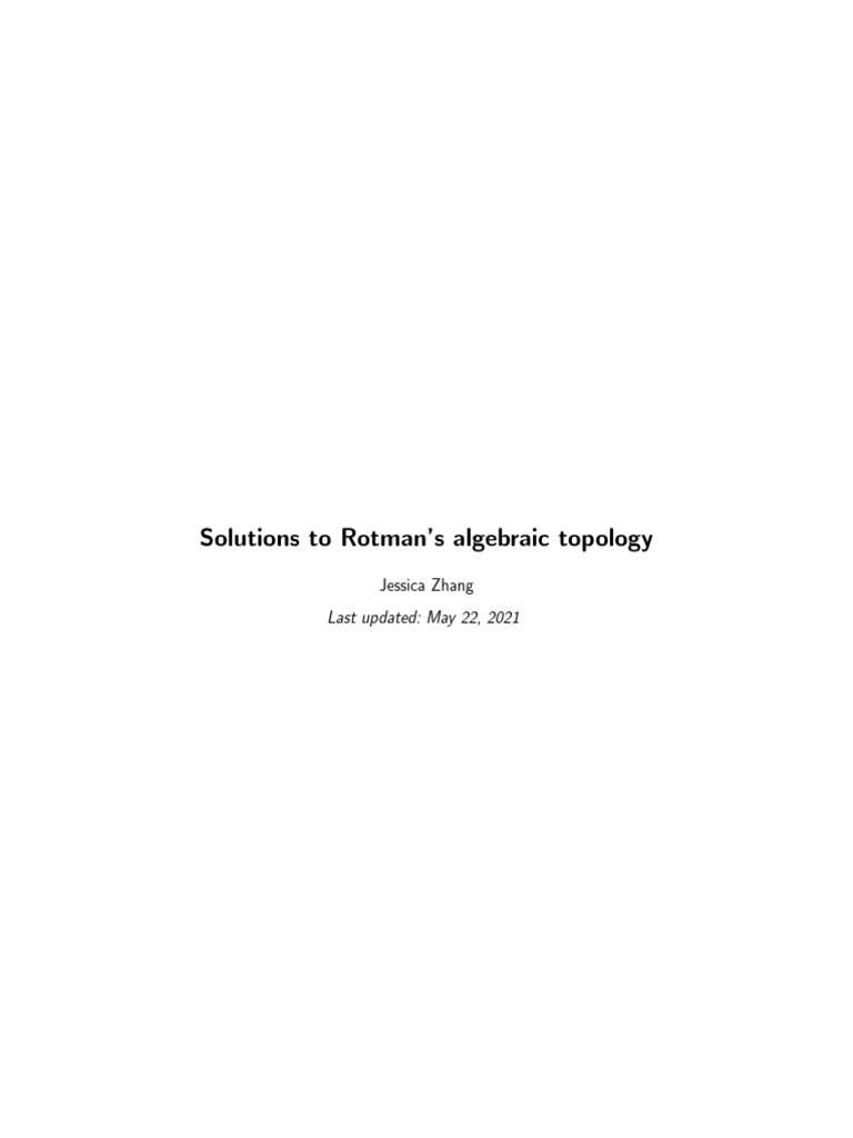 Rotman at Sol | PDF | Topology | Algebraic Topology