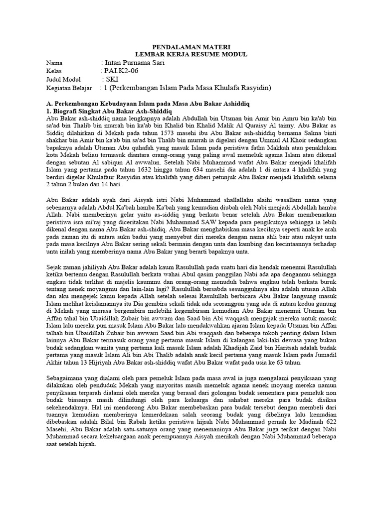 Resume Modul Ski KB-1 | PDF