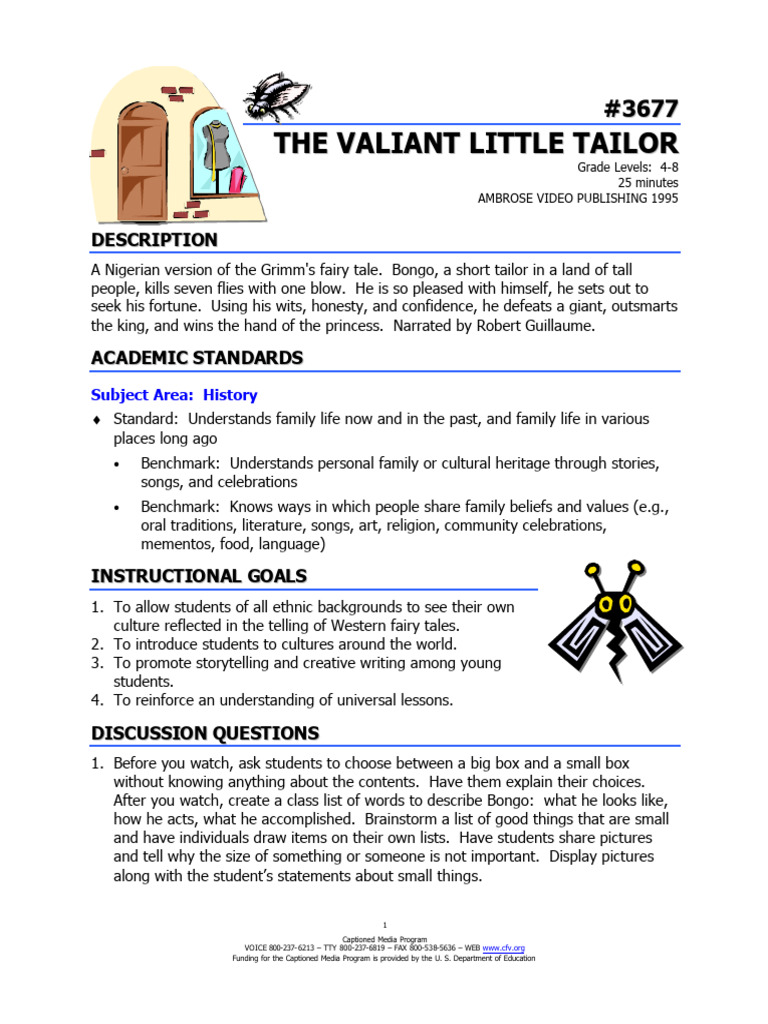 Nigerian Adaptation of Valiant Tailor | PDF | Fairy Tales | Brothers Grimm
