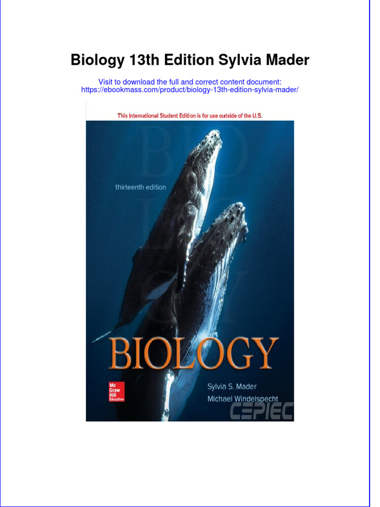 Biology 13th Edition Sylvia Mader full chapter instant download | PDF