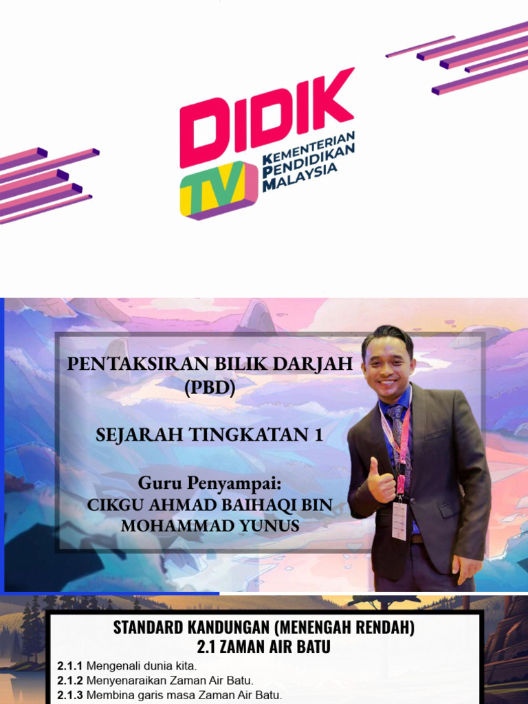 PBD Sejarah T1 | PDF