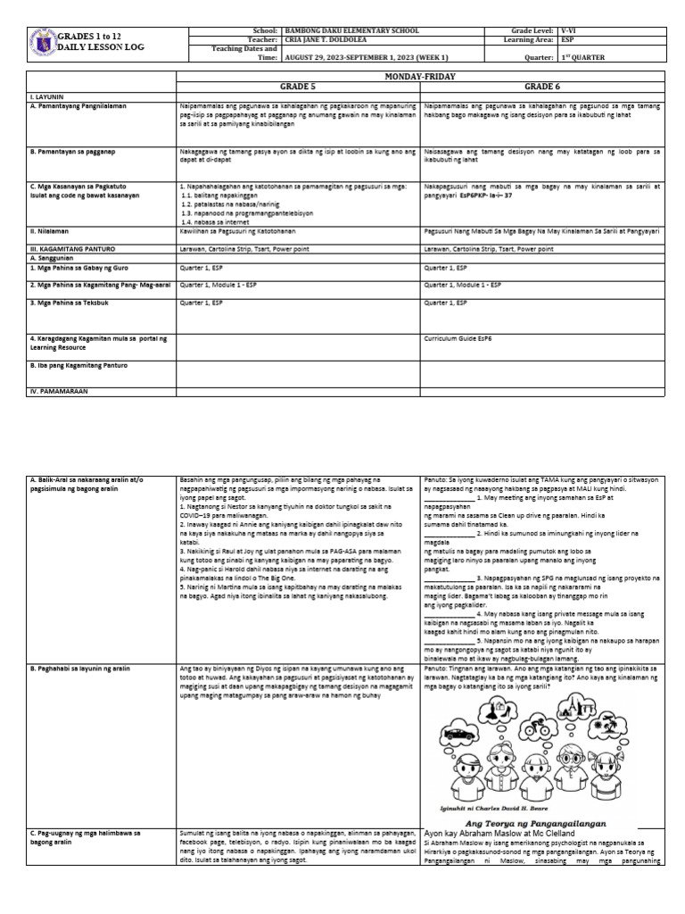 Q1 Multi DLL Esp Week 1 | PDF