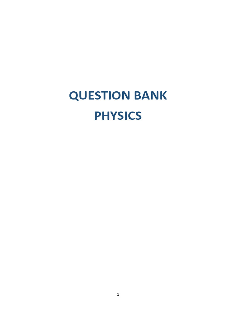 Physics Question Bank for Class 10 | PDF | Electrical Resistance And ...