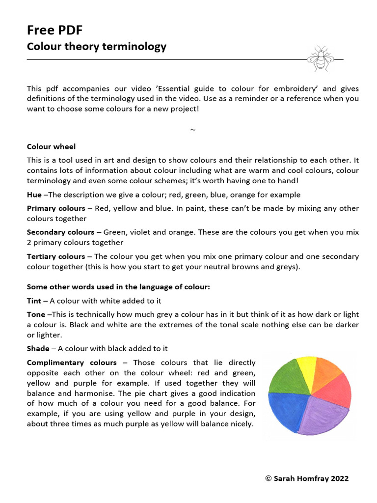 Colour Theory Terminology 2022 | PDF | Color | Artistic Techniques