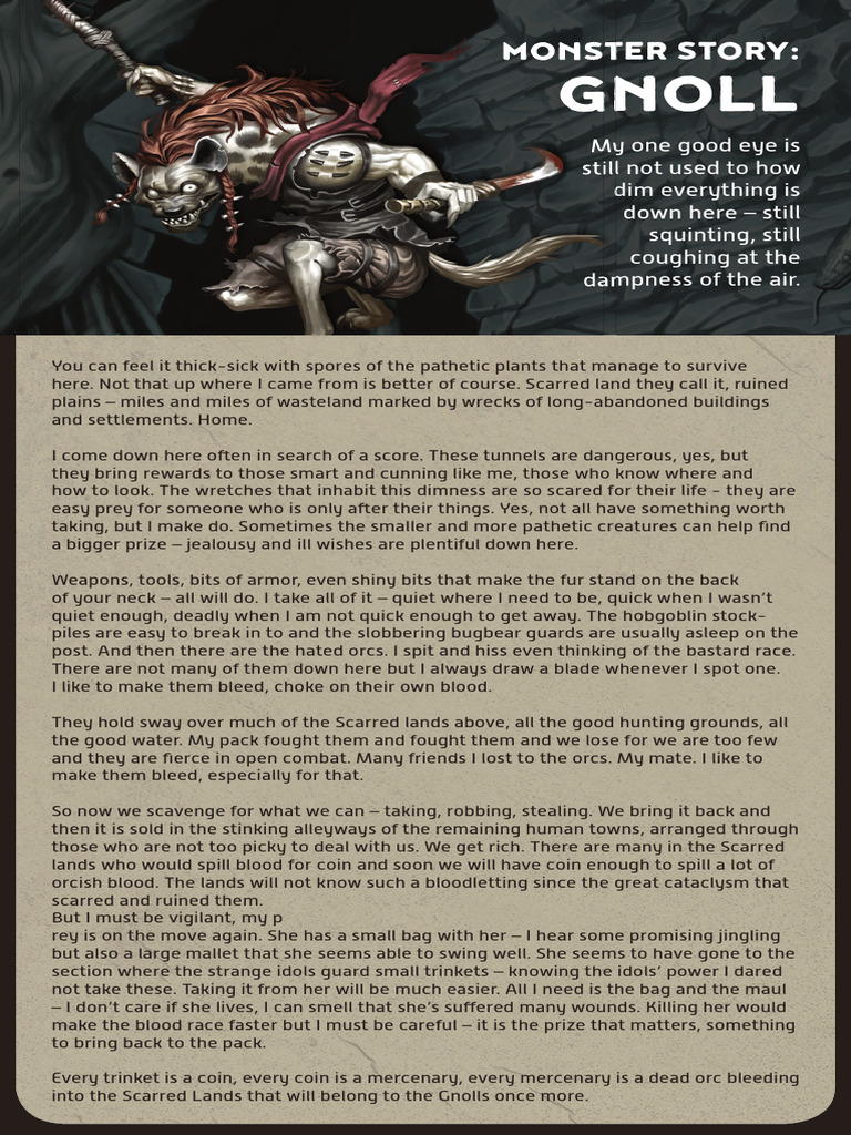 MonsterStory Gnoll | PDF