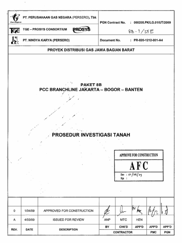 Pros - Investigasi Tanah Rev.0 (Approved) | PDF