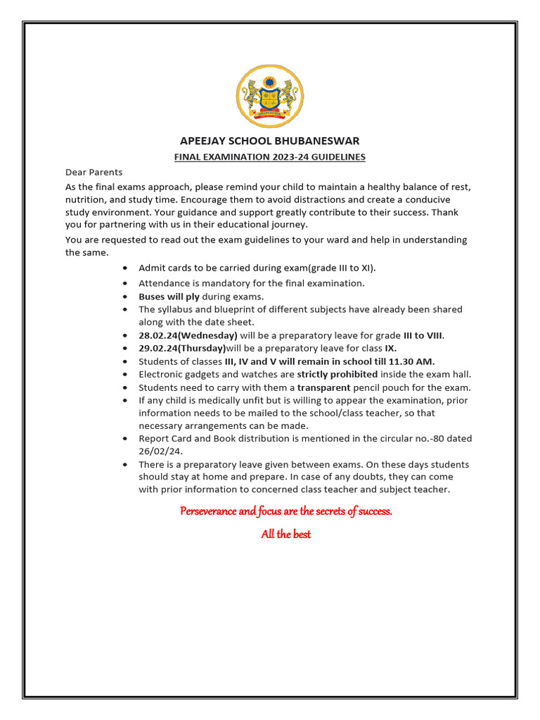 Final Exam Guidelines | PDF