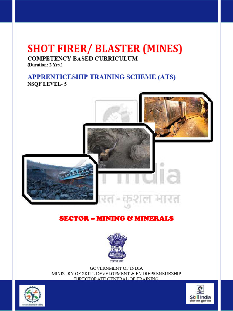 Shot Firer-Blaster (Mines) ATS NSQF-5 | PDF | Apprenticeship | Mining