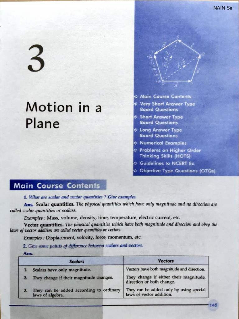 Chapter 3 Motion in A Plane - Unlocked | PDF | Cooking, Food & Wine