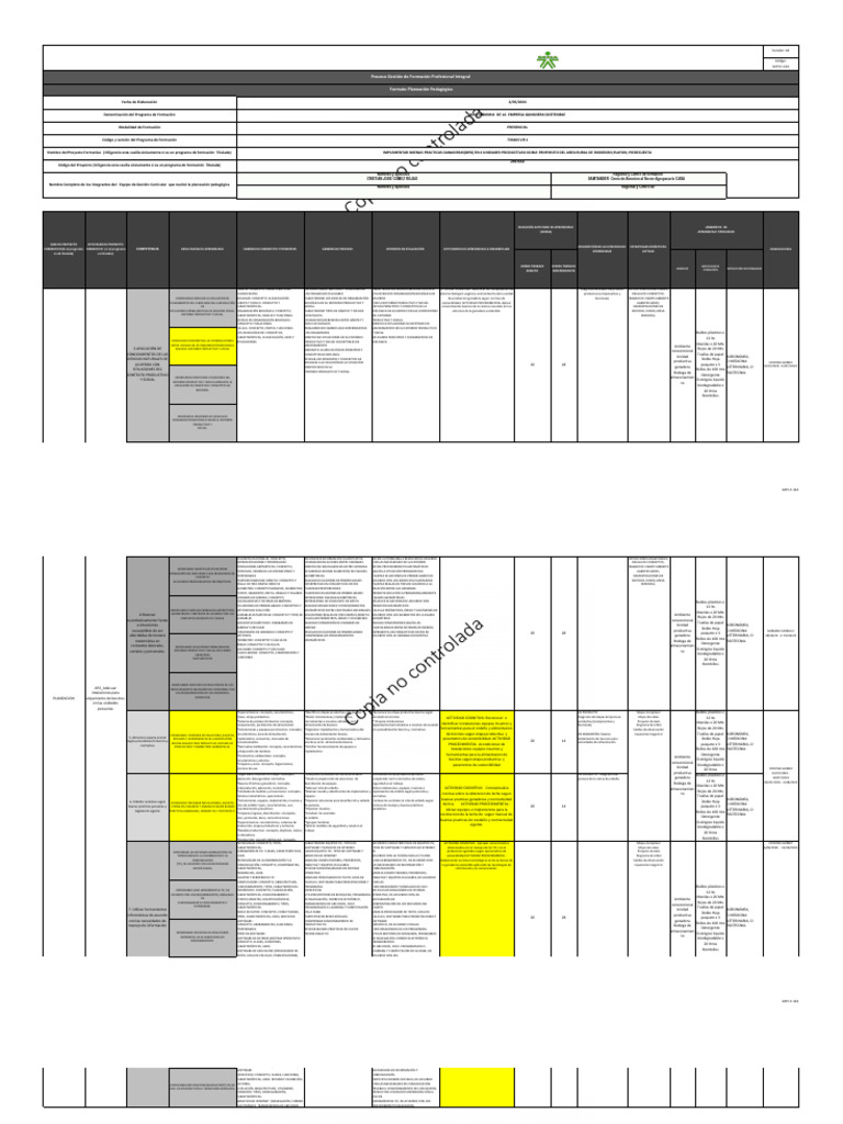 GPFI-F-134PlaneacionPedagogicaProyectoFormativoTMEGS V4 | PDF ...