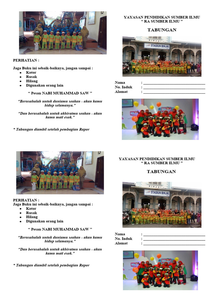Buku Tabungan TK | PDF | Seni