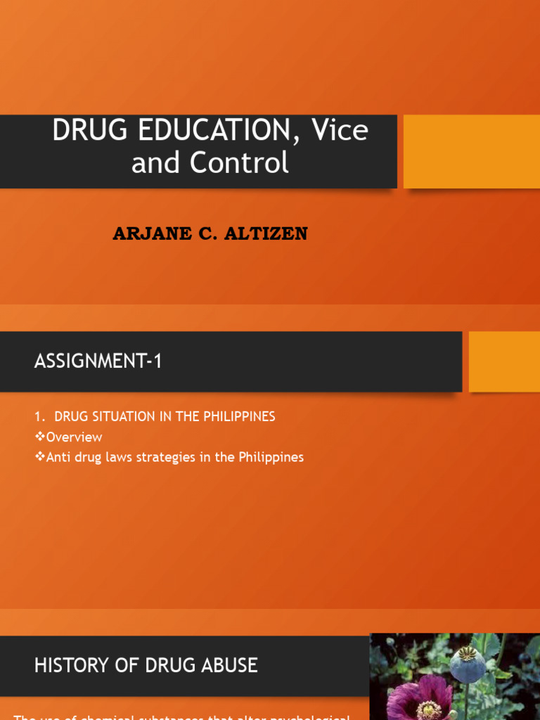 DRUG-EDUCATION-AND-VICE-CONTROL | PDF | Substance Abuse | Morphine